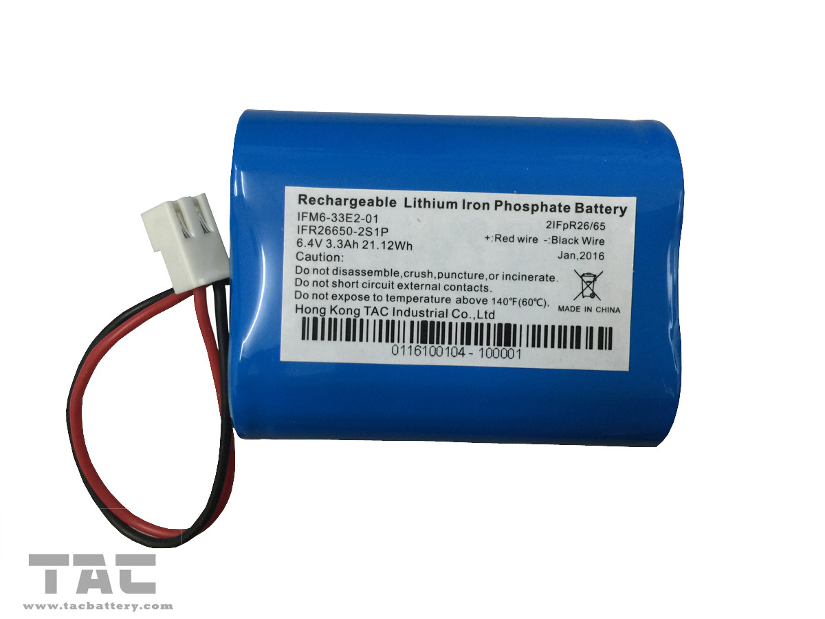 32650 3.2V LiFePO4 Battery Battery Pack 6.4V 5AH With BMS For Solar Power