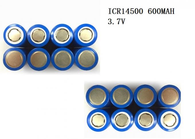 AA Rechargeable Batteries 700mAh Lithium ion Cylindrical ICR14500 Cell